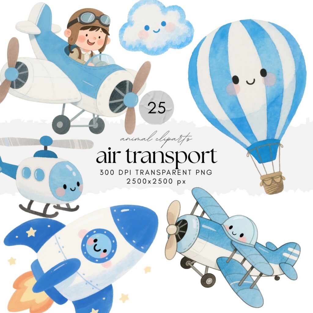 Blue Air Transport ClipArt - StudioAtMost