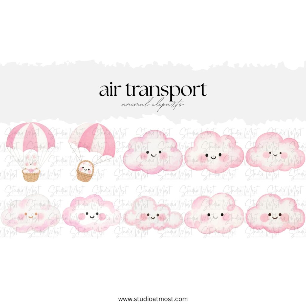 Pink Air Transport ClipArt - StudioAtMost