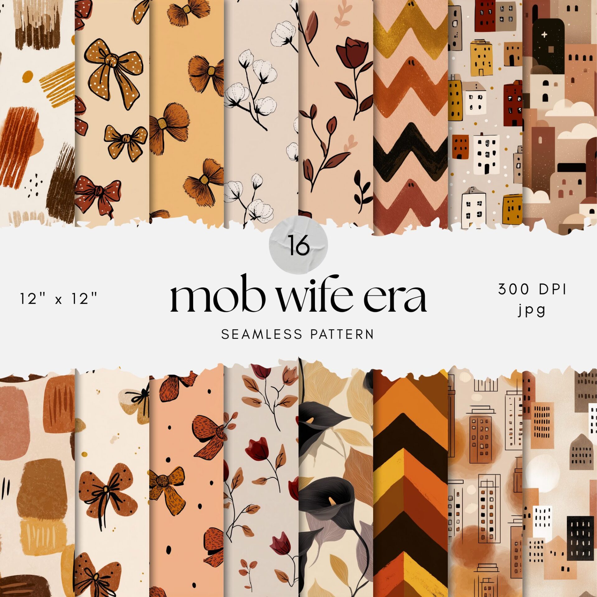 Mob Wife Era Seamless Patterns - StudioAtMost
